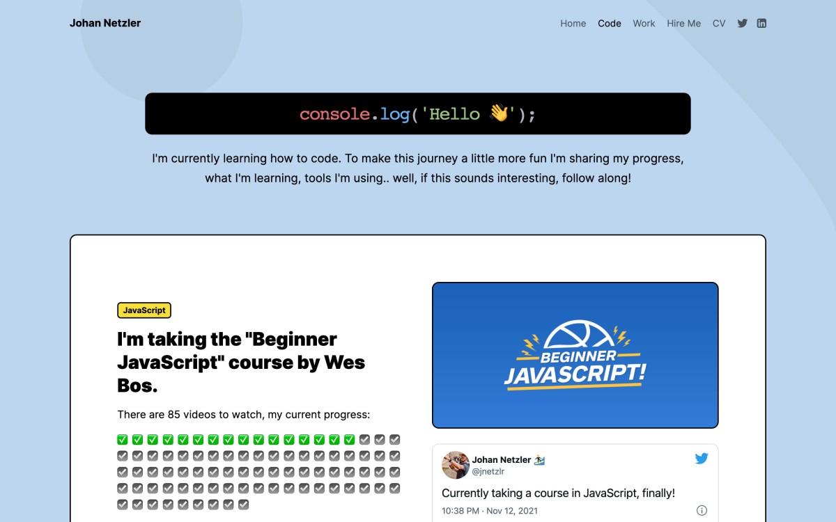 Code - Johan Netzler